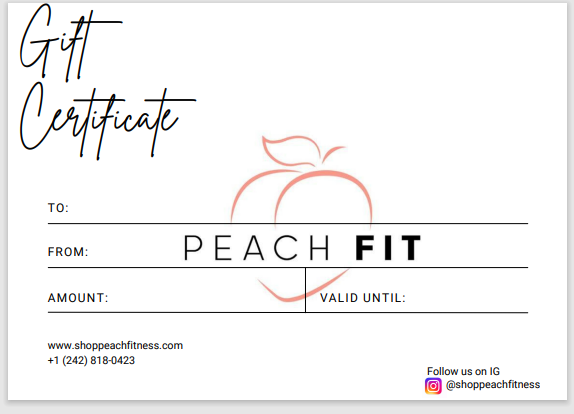 PeachFit Gift Cards – Peach Fit